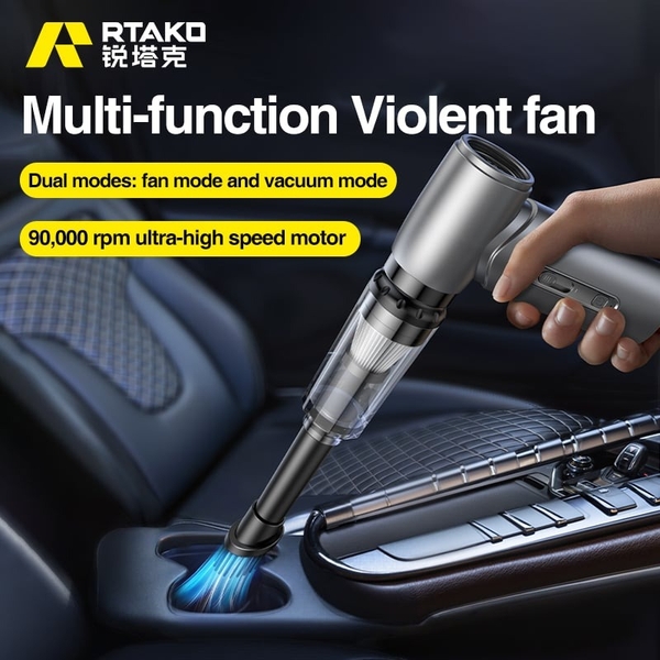 Quạt Tích Điện Mini Kiêm Máy Hút Bụi Cầm Tay RTAKO F71 Multi-function ...
