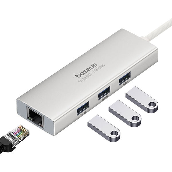 Hub Chuyển Đổi Baseus PortalJoy 4 trong 1 | Cổng Mạng LAN Gigabit & 3 ...