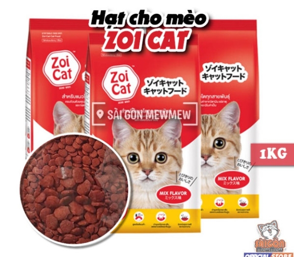 Thức ăn cho mèo, hạt cho mèo Zoi Cat - Gói 1kg Pet&Joi Petshop