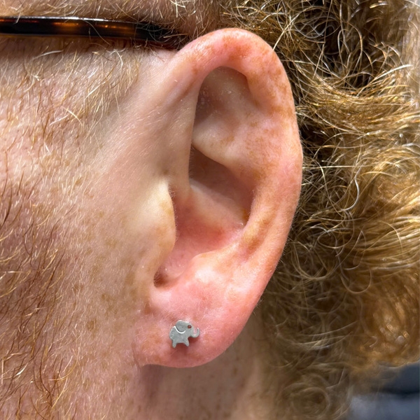 Bông tai con voi dễ thương size mini - 1.2*10mm