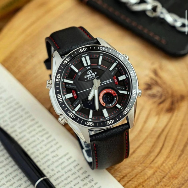 CASIO EDIFICE EFV-C100L-1A | NAM | DÂY DA - PIN 10 NĂM | CHÍNH HÃNG ...
