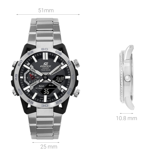 CASIO EDIFICE ECB-2000D-1ADF | NAM |PIN NĂNG LƯỢNG MẶT TRỜI BLUETOOTH ...