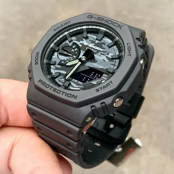 CASIO G-SHOCK GA-2100CA-8ADR | NAM | DÂY CAO SU | CHÍNH HÃNG | HD Watch Store