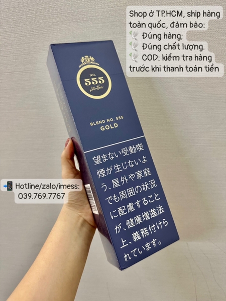 Thuốc lá 555 Nhật Bản (555 Xanh Gold và 555 Vàng Original ...