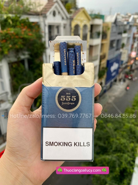 Thuốc lá 555 Signature (555 Xanh Singapore điếu dài ...