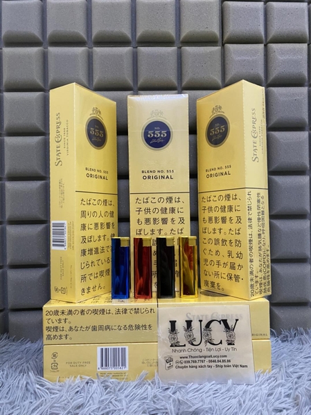 Thuốc lá 555 Nhật Bản (555 Xanh Gold và 555 Vàng Original ...