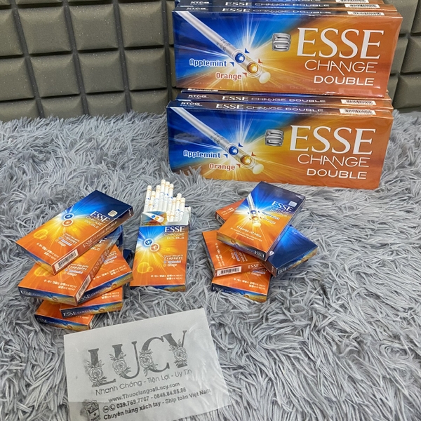 Thuốc lá Esse Change Double (Esse Cam 2 bấm) | Thuoclangoaixachtay.com