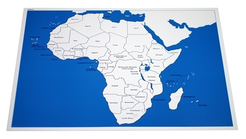 Nhãn bản đồ Châu Phi - Tiếng Anh