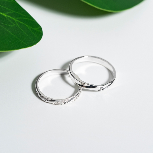 Nhẫn đôi bạc S925 nam nữ NCJ102 Fateful Union, nhẫn couple bạc, quà tặng 8-3 ý nghĩa dành tặng ...