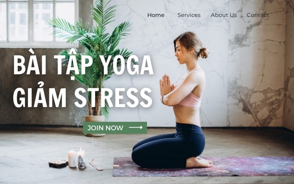Yoga giảm stress với những bài tập nhẹ nhàng, thư giãn