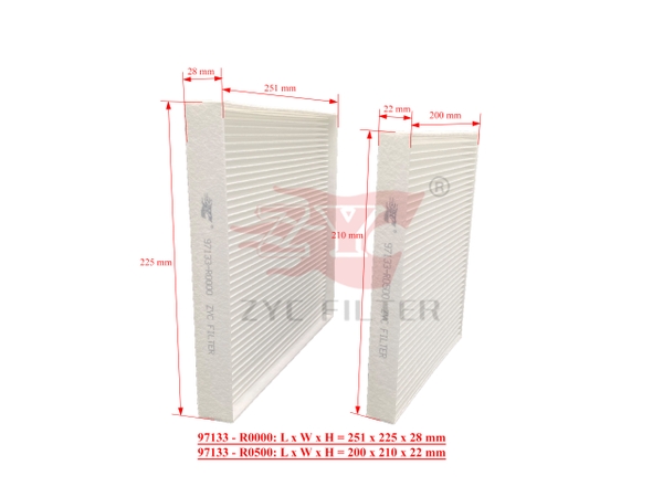 Bộ 2 Lọc điều hòa (Trước/Sau) xe KIA Carnival đời 2022~ (Mã: 97133 ...