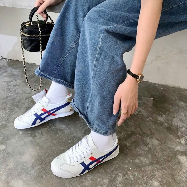 Giày Onitsuka Tiger Mexico 66 White Dark Blue Red 1183B511-100 CHÍNH ...