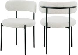 INESSE BOUCLE IVORY DINING CHAIR | Espace Interior