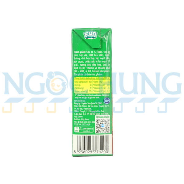 Sữa nước Kun socola lúa mạch 180ml