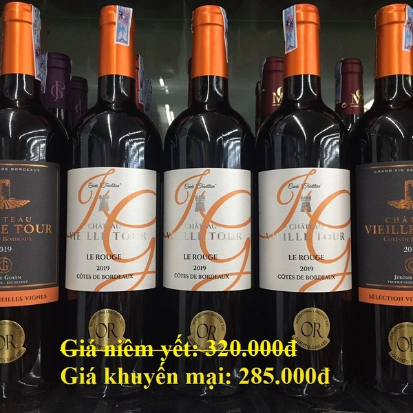 Rượu vang Châuteau Vieille Tour Le Rouge 2019-Pháp, chai (750ml, 13.5% ...