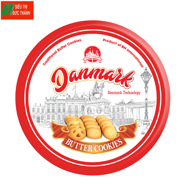 Bánh quy Danmark Butter Cookies-Omeli, hộp thiếc tròn (368g). Siêu thị ...