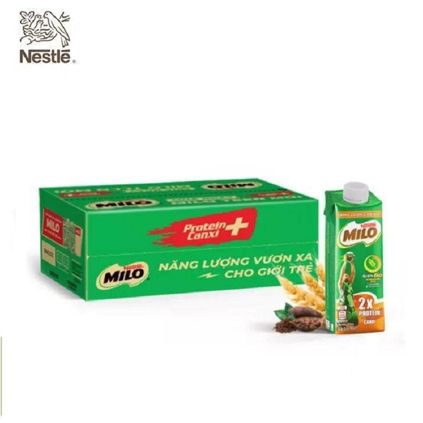 Sữa lúa mạch milo ActivGo Protein canxi-Nestle, lon (210ml*24hộp), Siêu ...
