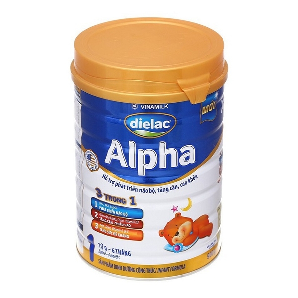 Sữa bột Dielac Alpha 2-Vinamilk, 0-6 tháng tuổi (900g), Siêu thị Đức Thành
