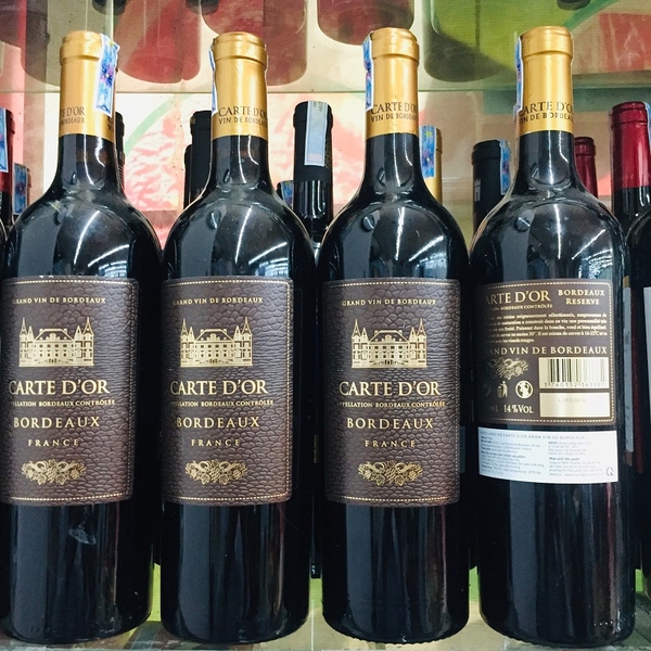 Rượu vang đỏ Carte D'or Gran Vin De Bordeaux-Pháp, chai (750ml, 14% ...