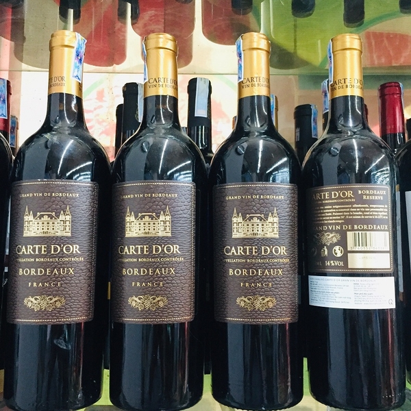 Rượu vang đỏ Carte D'or Gran Vin De Bordeaux-Pháp, chai (750ml, 14% ...