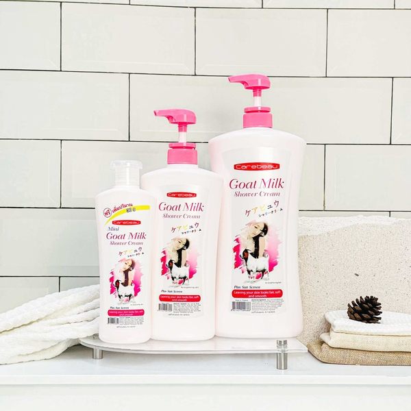 Sữa Tắm Trắng Sáng Da CareBeau Goat Milk Shower Cream 1000ml FULU