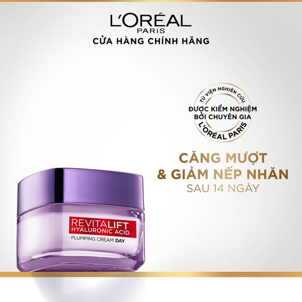 Kem Dưỡng L'Oreal Paris Revitalift Hyaluronic Siêu Cấp Ẩm Căng Mịn Da FULU