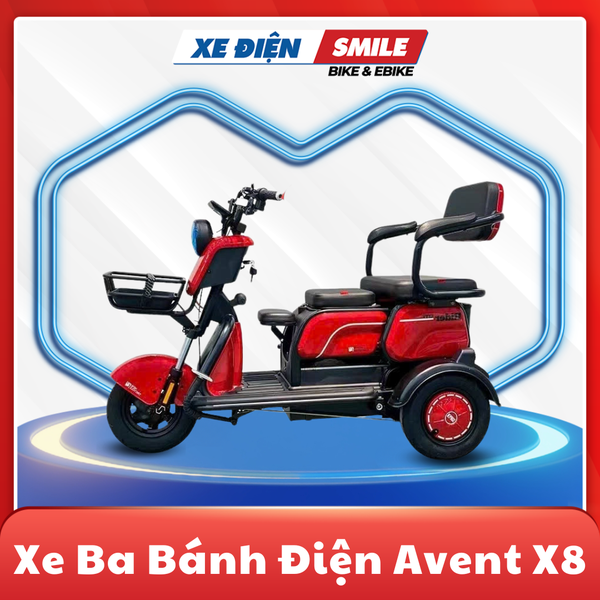 Xe Ba Bánh Điện AVENT X8 - Nhanh Hơn, Xa Hơn! Xe Điện Smile
