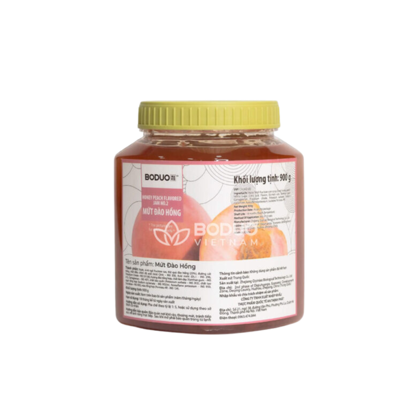 Mứt Boduo Đào Hồng hộp 1kg - Thùng 12 hộp