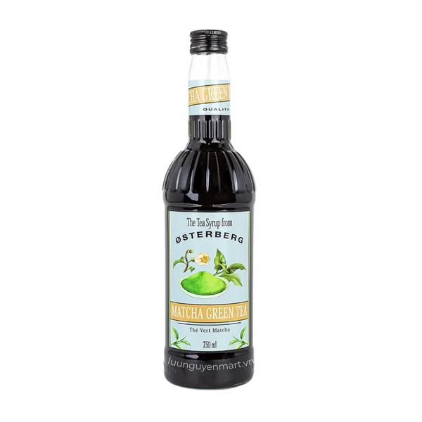 Syrup Osterberg Trà Xanh (Matcha) chai 750ml - Thùng 6 chai