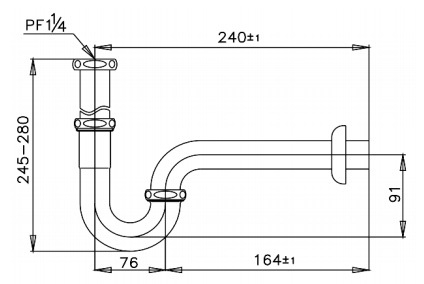 Ống xả lavabo P trap COTTO CT683(HM) | Nội Thất Gia Thành