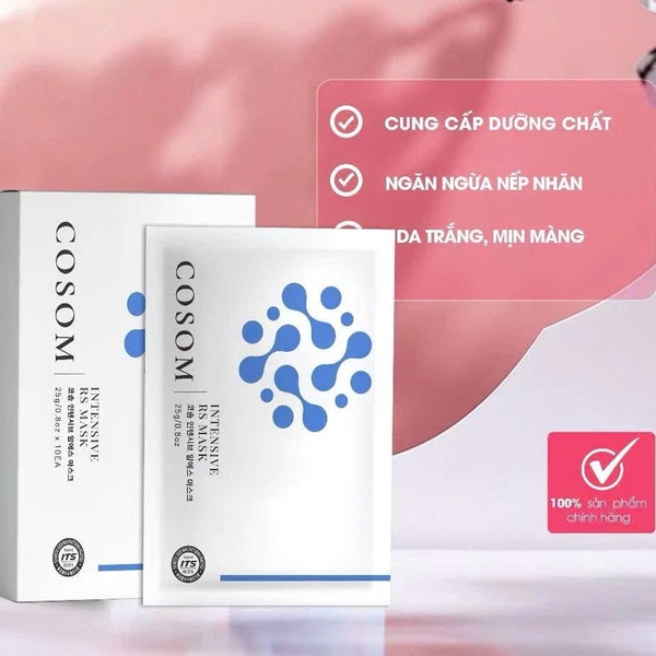 Mặt Nạ Cấp Ẩm Sáng Da Cosom INTENSIVE RS MASK Hàn Quốc – Bí quyết dưỡn