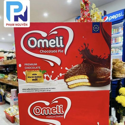 Bánh Omeli Chocolate Pie hộp 300g Phạm Nguyên Mart