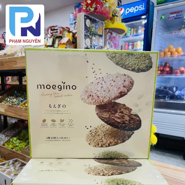 Bánh quy nướng Moegino 4 vị 60 chiếc Phạm Nguyên Mart