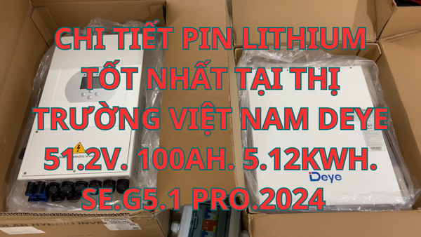 PIN LITHIUM DEYE 51,2V - 100Ah - 5,12Kw SE-G5.1 Pro 2024