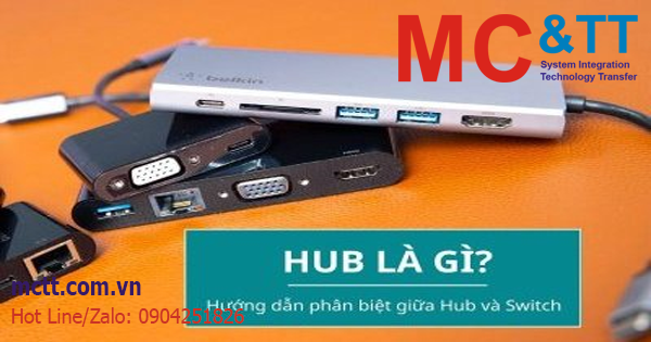 Hub là gì? Đặc điểm, chức năng, phân biệt giữa Hub và Switch | MC&TT Co ...