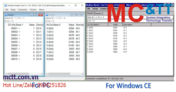 Modbus Master Tool – Phần mềm mô phỏng Modbus Master ICP DAS | MC&TT Co., Ltd