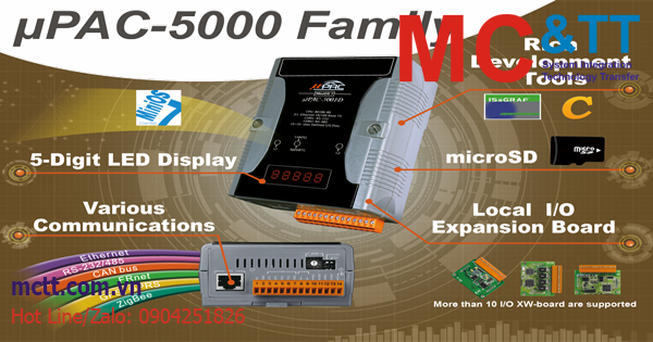 Giới thiệu bộ lập trình nhúng MiniOS7 PAC uPAC-5000 hãng ICP DAS | MC&TT Co., Ltd