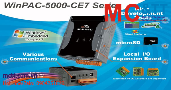 Giới thiệu bộ lập trình nhúng WinCE PAC-WP-5000-CE7/WP-5000 hãng ICP DAS | MC&TT Co., Ltd