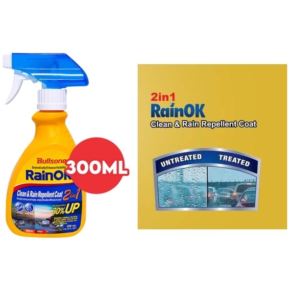 Vệ sinh kính chống bám mưa xe ô tô Bullsone RainOK Clean & Rain ...