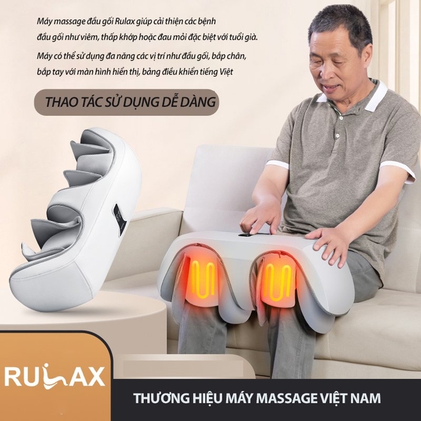 Massage Đầu Gối Đa Năng RULAX, Kết Hợp Khí, Nhiệt, Rung, Cho Hiệu Quả ...