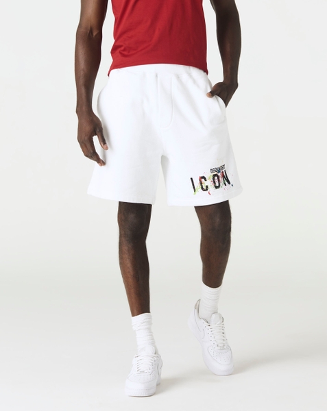 SHORT DSQUARED ICONS LOGO - WHITE Đông Vũ Authentic