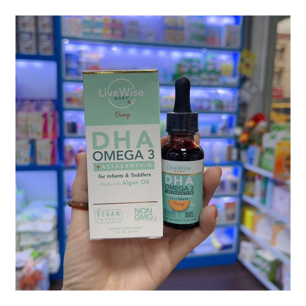 TPCN -DHA Omega 3 Dạng Giọt LiveWise Baby Cho Bé Từ Sơ Sinh