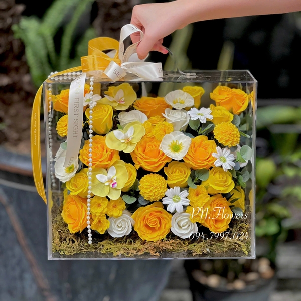 Vali Hoa Sáp Cao Cấp "Ánh Dương" - PN.Flowers
