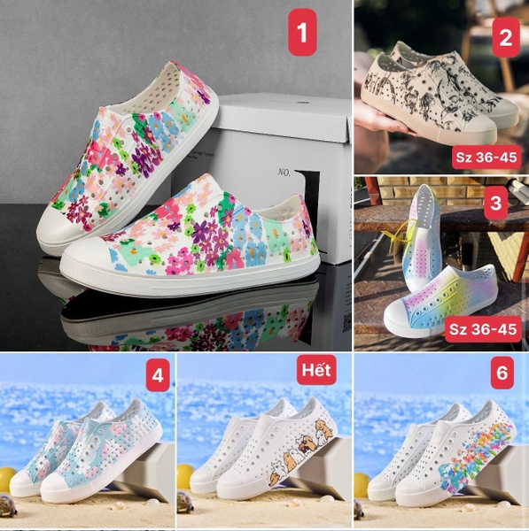 GIÀY NHỰA NATIVE NAM NỮ (Mẫu 1-10) C25080401 Shop QM