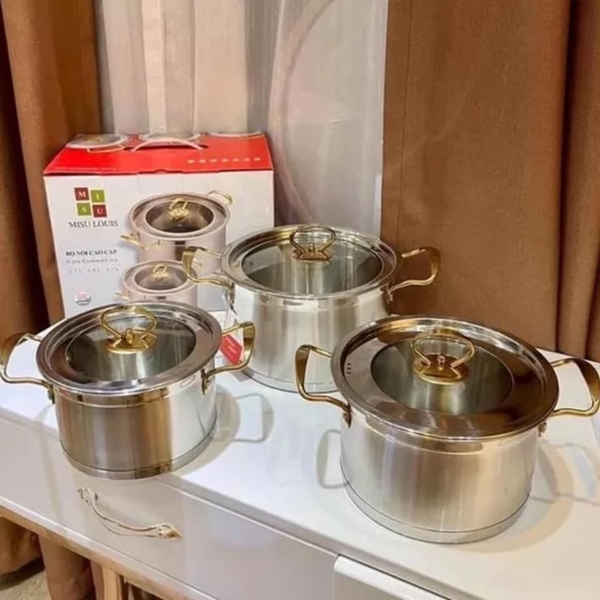 Bộ 3 Nồi Misu Louis Inox 399k/ bộ N23092503 Shop QM
