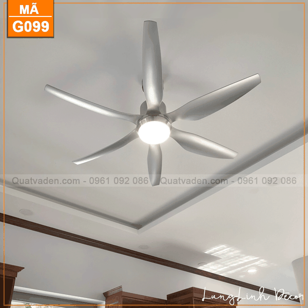 Quạt trần 6 Cánh ABS hiện đại, chống ồn tuyệt đối, tiết kiệm điện Model ...