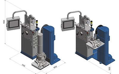 Safety valve test bench for safety valves. Model: SV 36/150 Lift ...