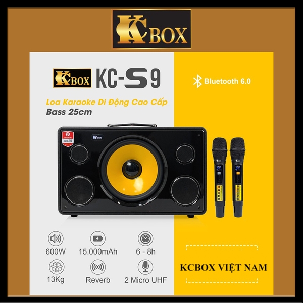 KCBOX S9 - Loa karaoke Kcbox Việt Nam - PMPO 600W