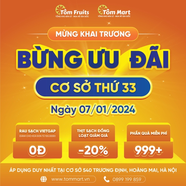 Tưng bừng khai trương cơ sở Tôm Mart thứ 33 | Tổng Kho Tôm Fruits