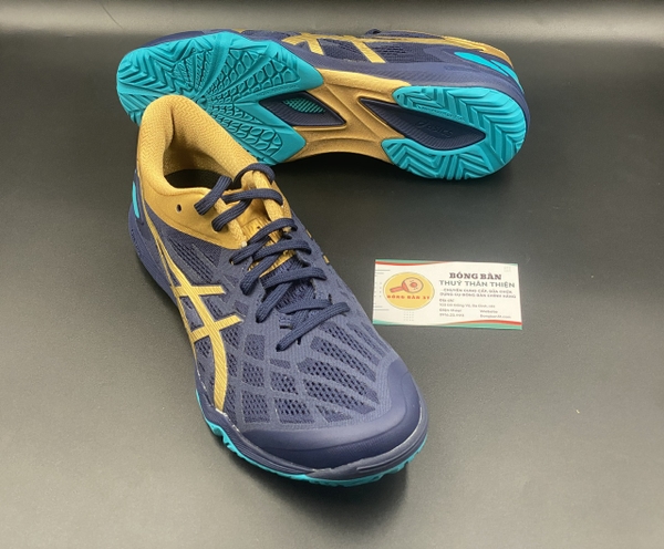 Giày Asics Attack Dominate FF2 Xanh Vàng | Bóng bàn 3T